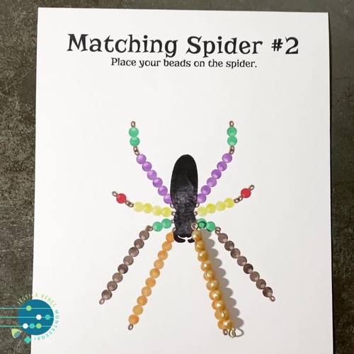 Montessori Halloween Math Cards: Bead Stair Spider, Fall Activity, Pre ...