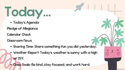 Urban Garden Daily Classroom Slide Templates + Timers, Google Slides, Canva