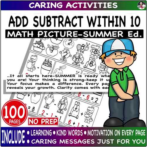 Add Subtract within 10 with pictures fact fluency Bright Smart Play ...