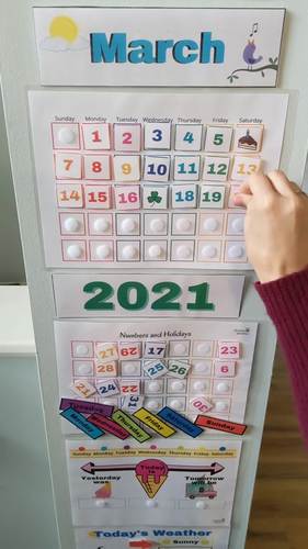 Interactive Kids Calendar + Days of the week & Today's weather | TPT