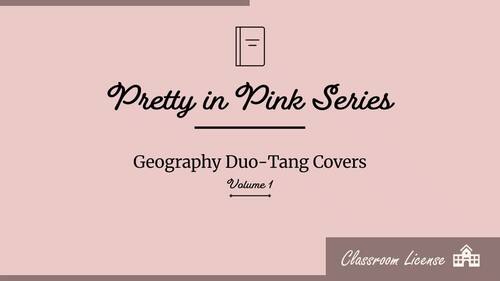 Geography Duo-Tang Covers & Tabs – Pink | Vol. 1 | Classroom License