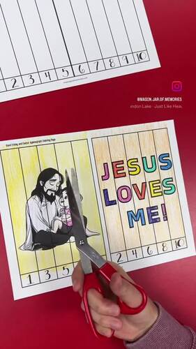 Jesus Loves Me Coloring Activity, Visual Illusion Craft, Sunday School ...