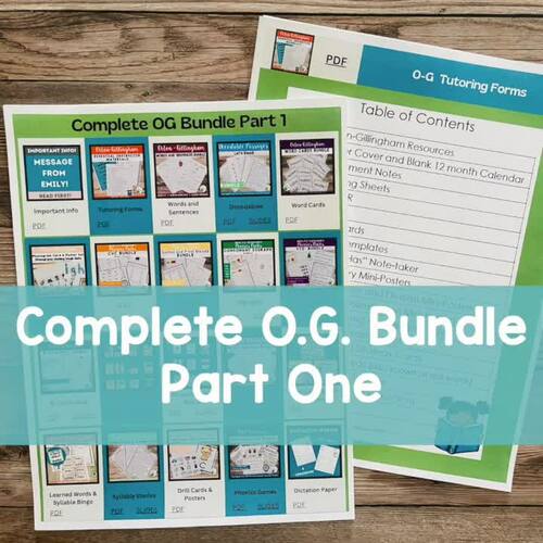 Complete Orton-Gillingham Bundle to support Orton-Gillingham Lesson Plans