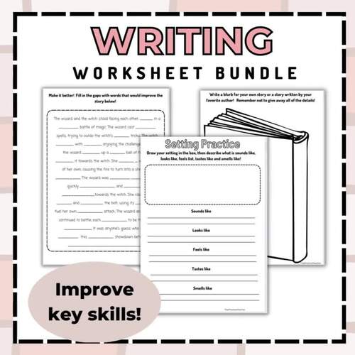 Key Writing Skills Bundle | 3rd/4th Grade | Quotation Marks, Synonyms ...