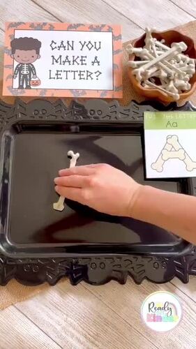 Build a Bone | Alphabet, Numbers, Tally | Formation Task Cards | TPT