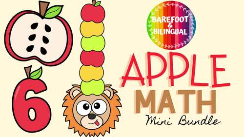 Apple Math Clipart Mini Bundle by Barefoot and Bilingual Clipart and More