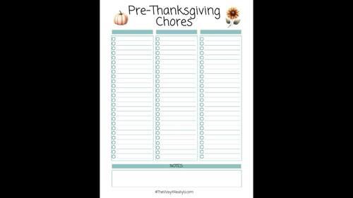 Thanksgiving Planner, Meal, Budget, Decor, Life Skills, Planning, FACS