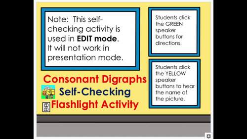 Beginning Digraphs Google Slides K/1 Self-Checking Digital Center PDF Link