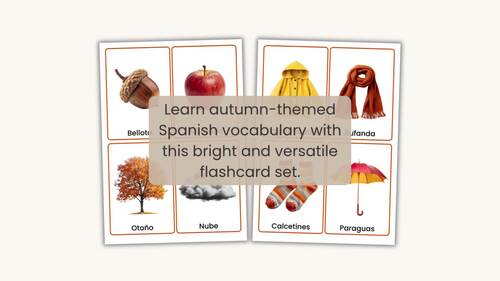 Spanish Autumn Flashcards | Printable Spanish Vocabulary Resource