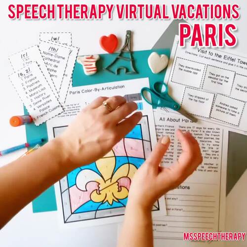 Speech Therapy Virtual Vacation - Paris |Plan For Your Entire Caseload|