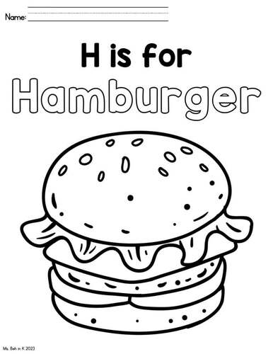 food alphabet coloring pages