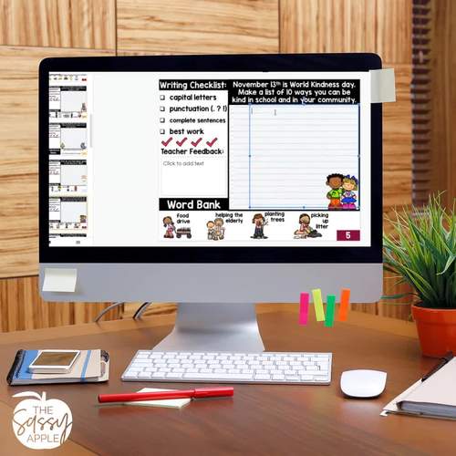 November Writing Journal Monthly Digital & Printable 20 Prompts Google ...
