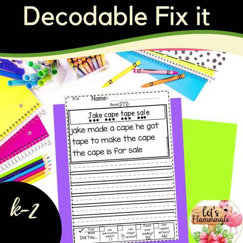 Decodable Phonics Fluency Passages Sentence Punctuation Practice ...