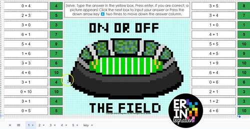 Super Bowl Football Pixel Art Magic Reveal Addition & Subtraction ...