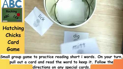 Short i vowel (cvc) Small Group Phonics Card Game: words and phrases