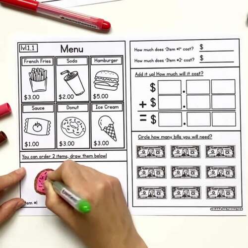 Fast Food Money | Counting Bills and Coins in Real-Life Scenarios ...