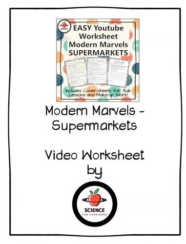 Easy Youtube Video Worksheet - Modern Marvels How Supermarkets Operate