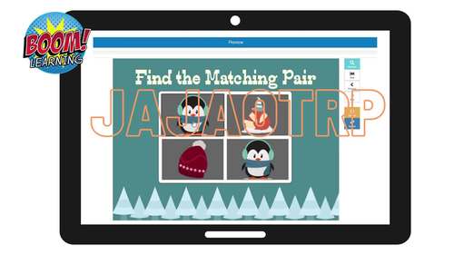 Winter Matching - Boom Cards Distance Learning by jajaotrp | TPT