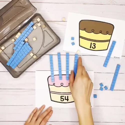 Tens and Ones Cake Activity by Keep Your Chin Up | TPT