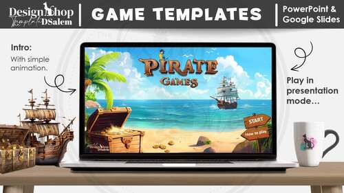 Commercial Use Editable Game Template PowerPoint Google Slides Pirate ...