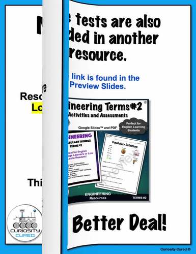 Engineering Design Process Vocabulary Tests#2 ELL and Low Reading NGSS ...