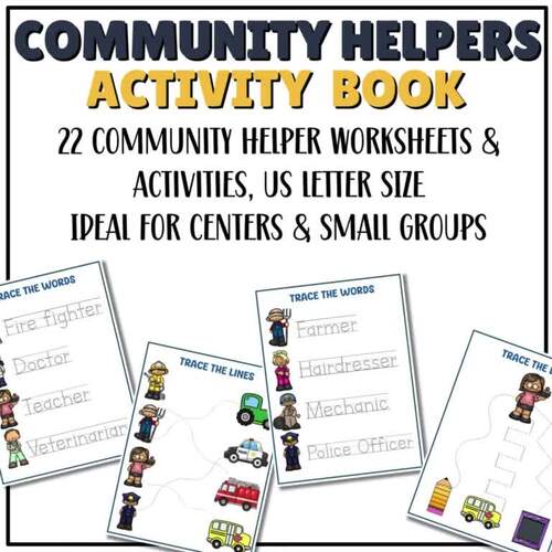 Community Helpers Activity Book | Literacy & Math Centers | Preschool ...