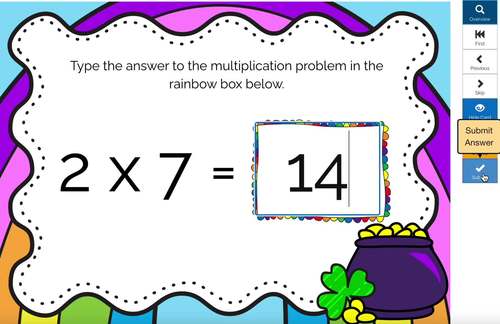 Multiplication Facts Practice (x2) Twos BOOM CARDS (Fill-In-The-Blank)