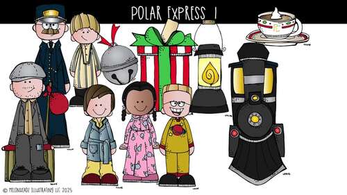 Polar Express clip art Set 1, Christmas clip art, Book Companion ...