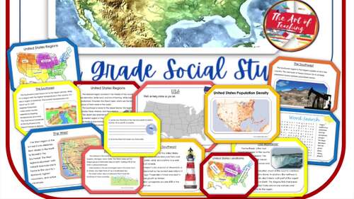 The United States and Its Regions 3rd Grade Social Studies | TPT