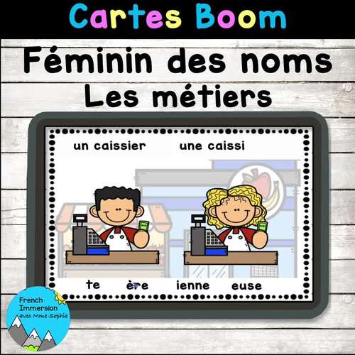 Le féminin des noms avec les métiers sur Boom | TPT