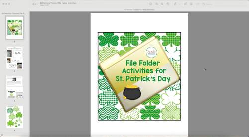 St. Patrick's Day File Folder Activities by The Autism Helper | TPT