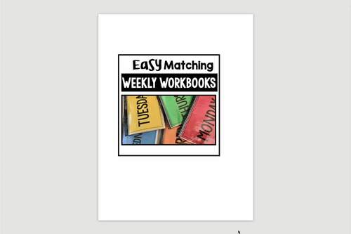 Easy Matching Weekly Workbooks by The Autism Helper | TPT