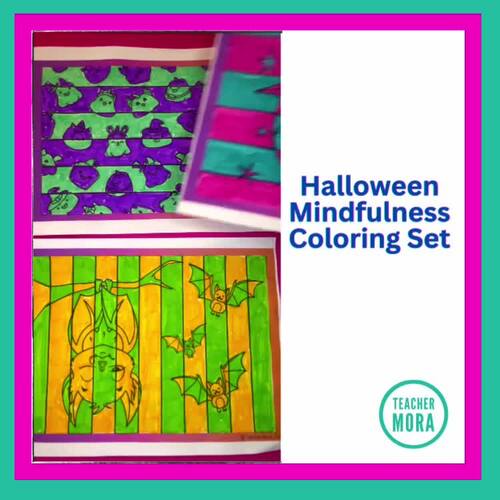 Halloween - Easy Calming-Down Coloring Pages - Mindfulness Coloring