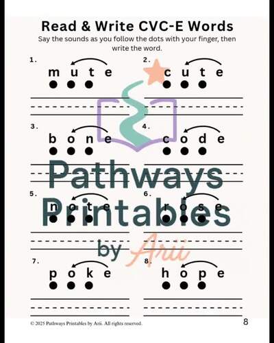 Sound It Out with Magic E! CVC-e Dot Pattern Worksheets for SPED & Phonics