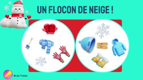 HIVER | WINTER VOCABULARY IN FRENCH | DOBBLE SPOT IT ! GAME by Lea Tralala