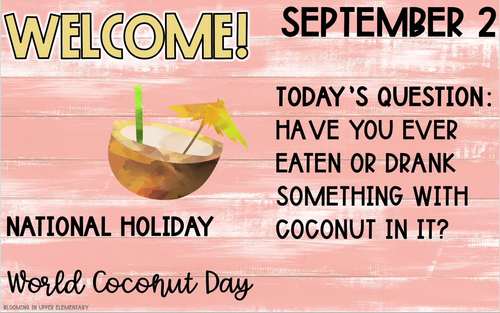 National Daily Holidays Google Slides: SEPTEMBER | Morning Meeting Slides