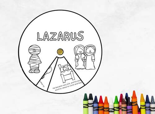 childrens bible coloring pages or lazarus