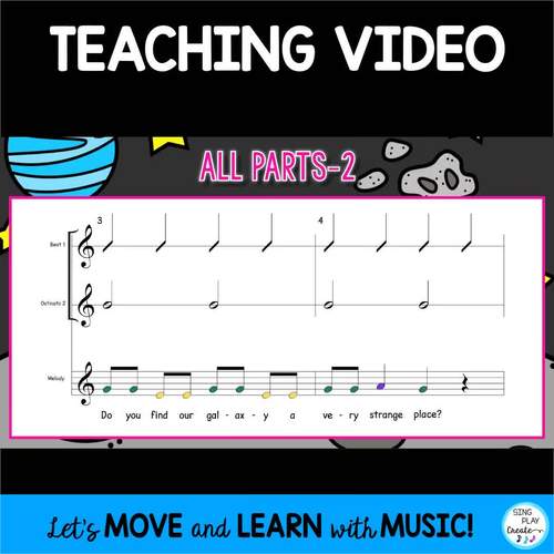 Orff Music Lesson "Little Green Aliens" (mi so la do Solfege) Orff ...