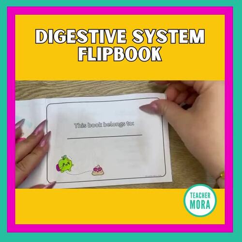Kawaii Digestive System Flipbook | Digestion Activity| Human Body