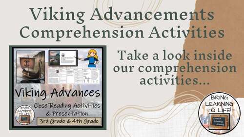Viking Advancements Close Reading Comprehension Activities | 3rd & 4th ...