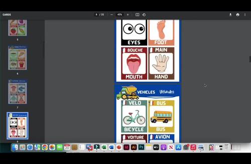 Bilingual Learning Cards: Expand Vocabulary in English and French by ...