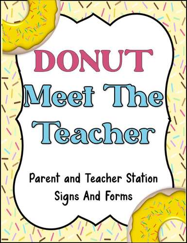 Meet the Teacher EDITABLE Materials-Donut Theme by Cindy's Treasures