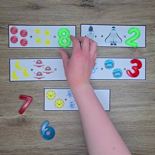 Space Addition Strips by HH Fun and Learning | TPT