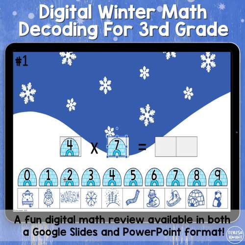 3rd Grade Winter Math Facts Multiplying & Dividing Activity by Teresa Kwant