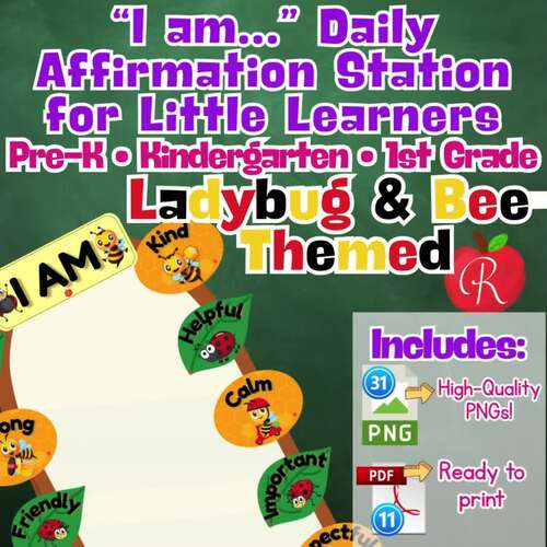 Affirmation Station Classroom Decor Posters SEL Growth Mindset PreK-1st ...