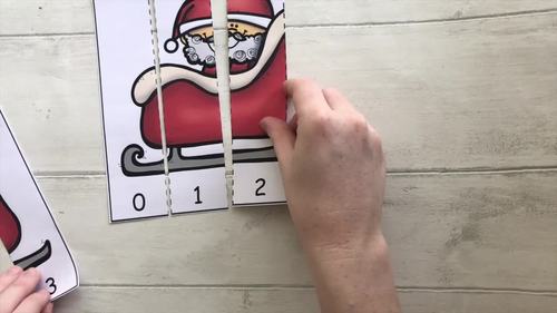 Christmas Number Puzzles Counting to 10 by Teaching Autism | TPT