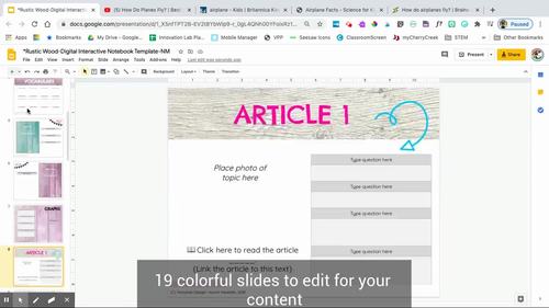 Digital Interactive Notebook Templates | Trendy Bundle | Distance Learning