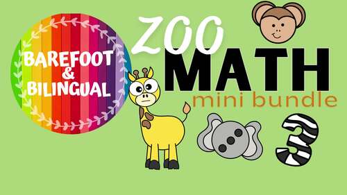 Math Zoo Animals Clipart - Zoo Math Manipulatives Clipart Mini Bundle