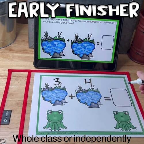 Word Problems with Pictures Math Centers 1st Grade No Prep Early Fast ...