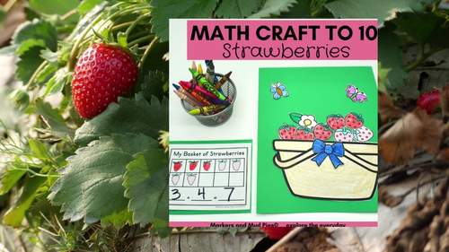 Strawberry Craft | Sums to Ten | Spring Kindergarten Activity | TPT